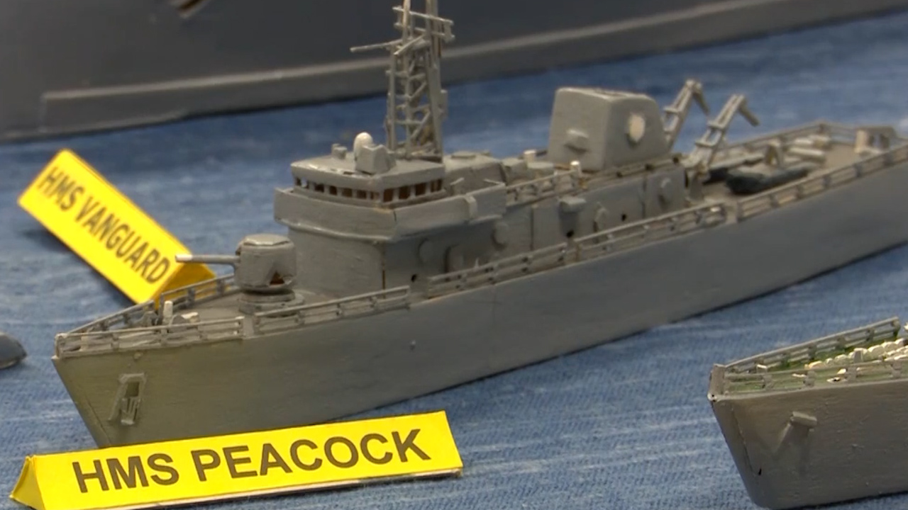 Remarkable model navy fleet made from over a million matchsticks looking for new home